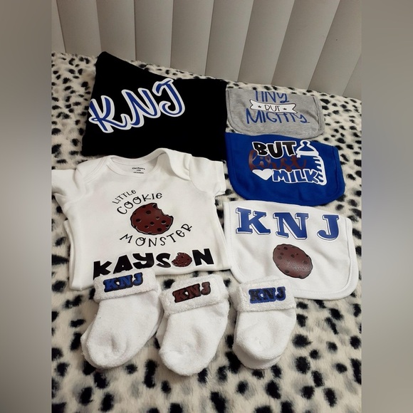 Matching Sets | Blue Personalized Custom Made Large Baby Boy Bundle Box ...
